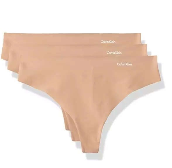 Calvin Klein Awọn obinrin Invisibles Thong Multipack Panty (Pack 3)