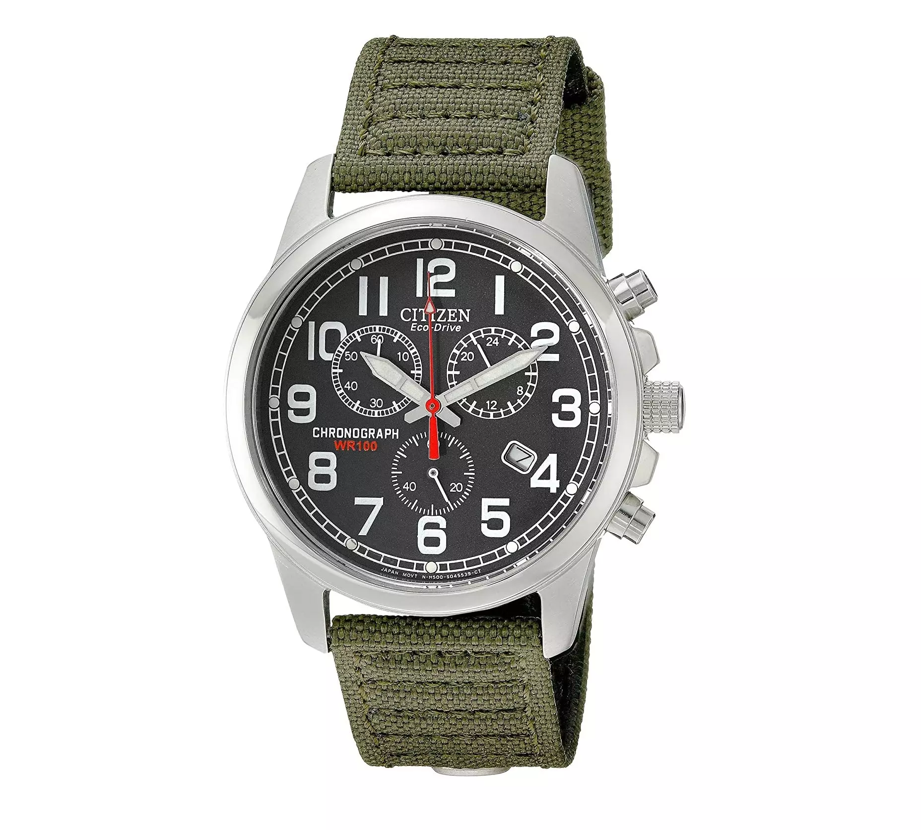 Ara ilu Eco-Drive Chronograph Canvas Watch