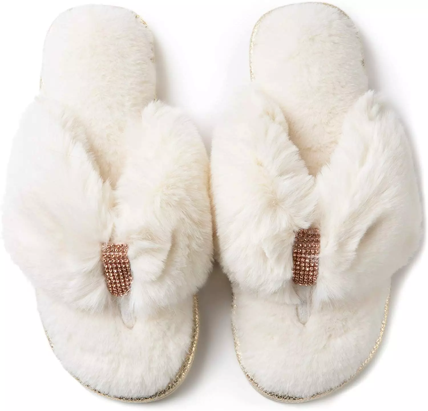 RockDove Faux-Fur Memory Foomu slippers