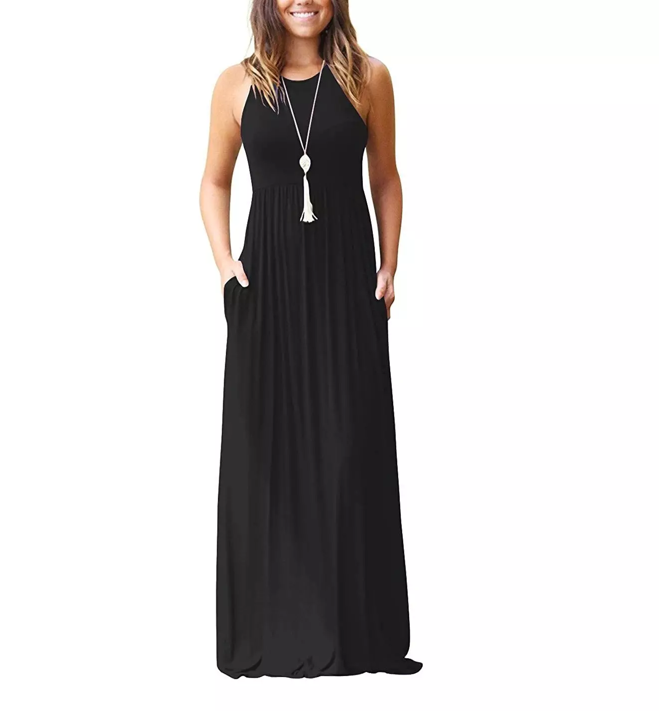 GRECERELLE Sleeveless Racerback Maxi imura