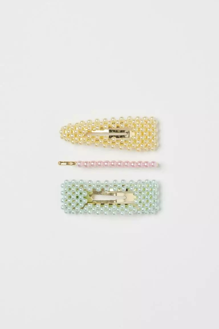 H&M 3-Pack beaded hårspenner