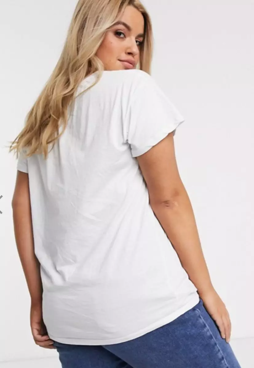 New Look Curve Organic Cotton Tee ពណ៌ស