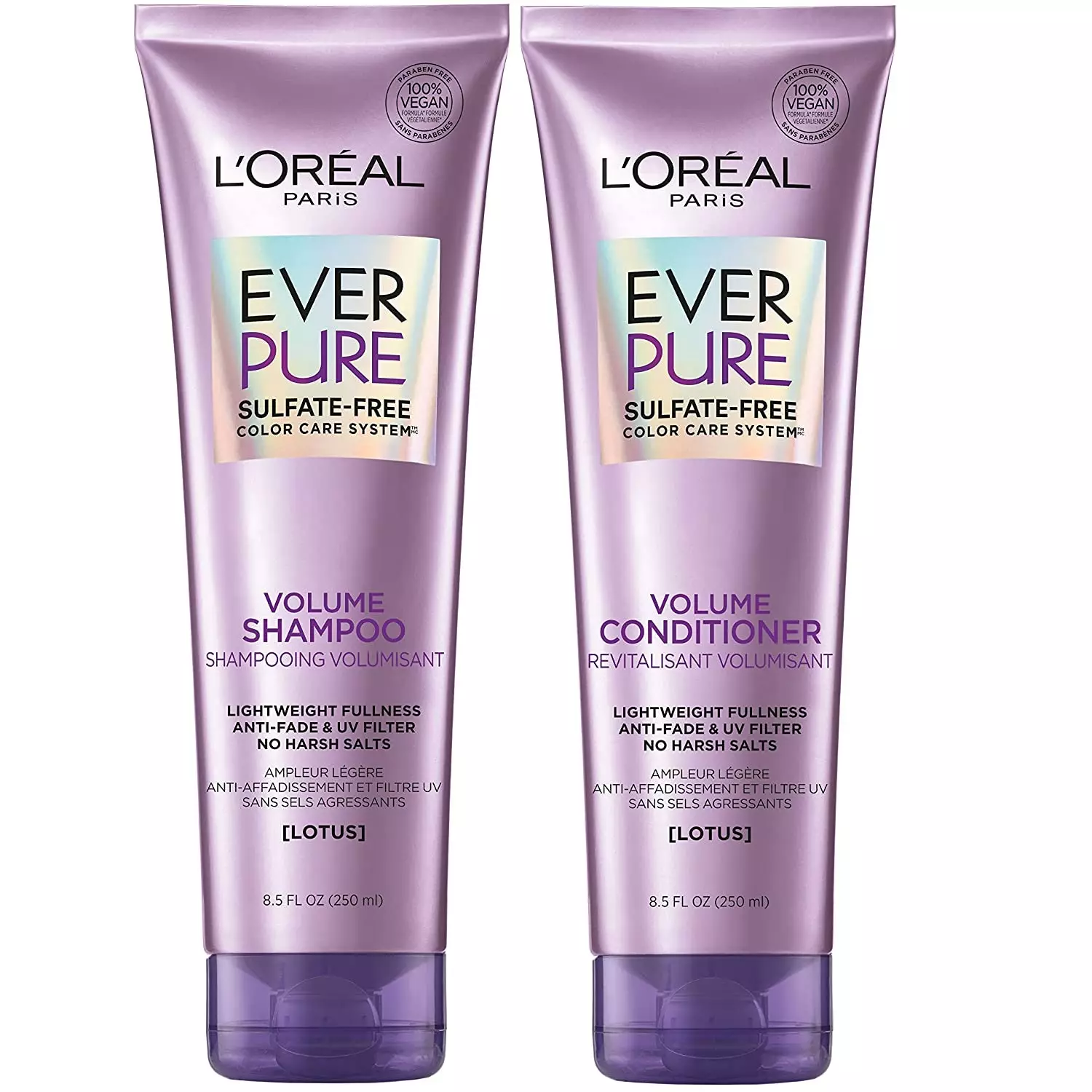 L'Oréal Paris EverPure ጥራዝ ሻምፑ እና ኮንዲሽነር አዘጋጅ