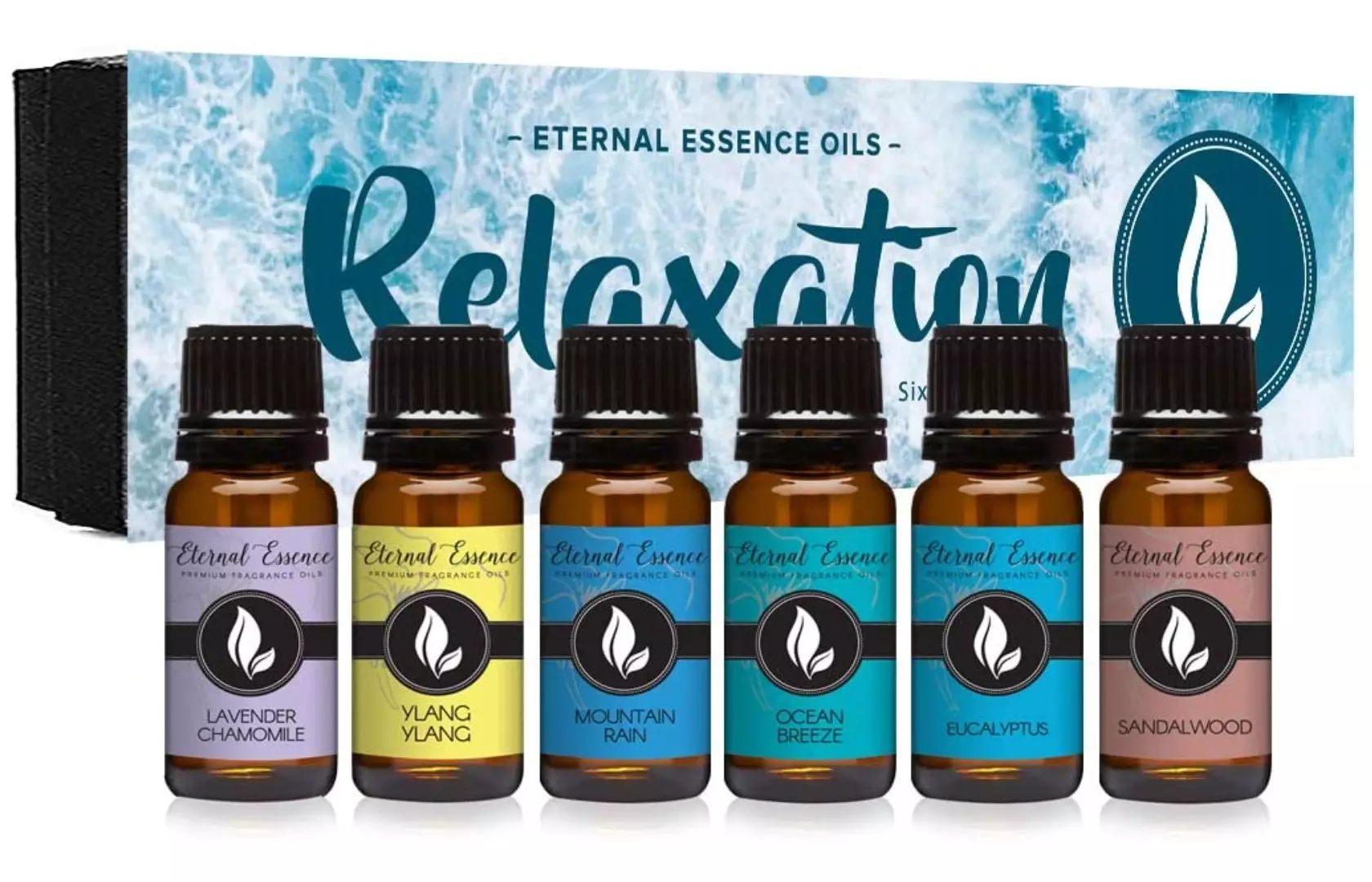 Eternal Essence Oils დამამშვიდებელი სურნელოვანი ზეთები, 10მლ (კომპლექტი 6 ცალი)