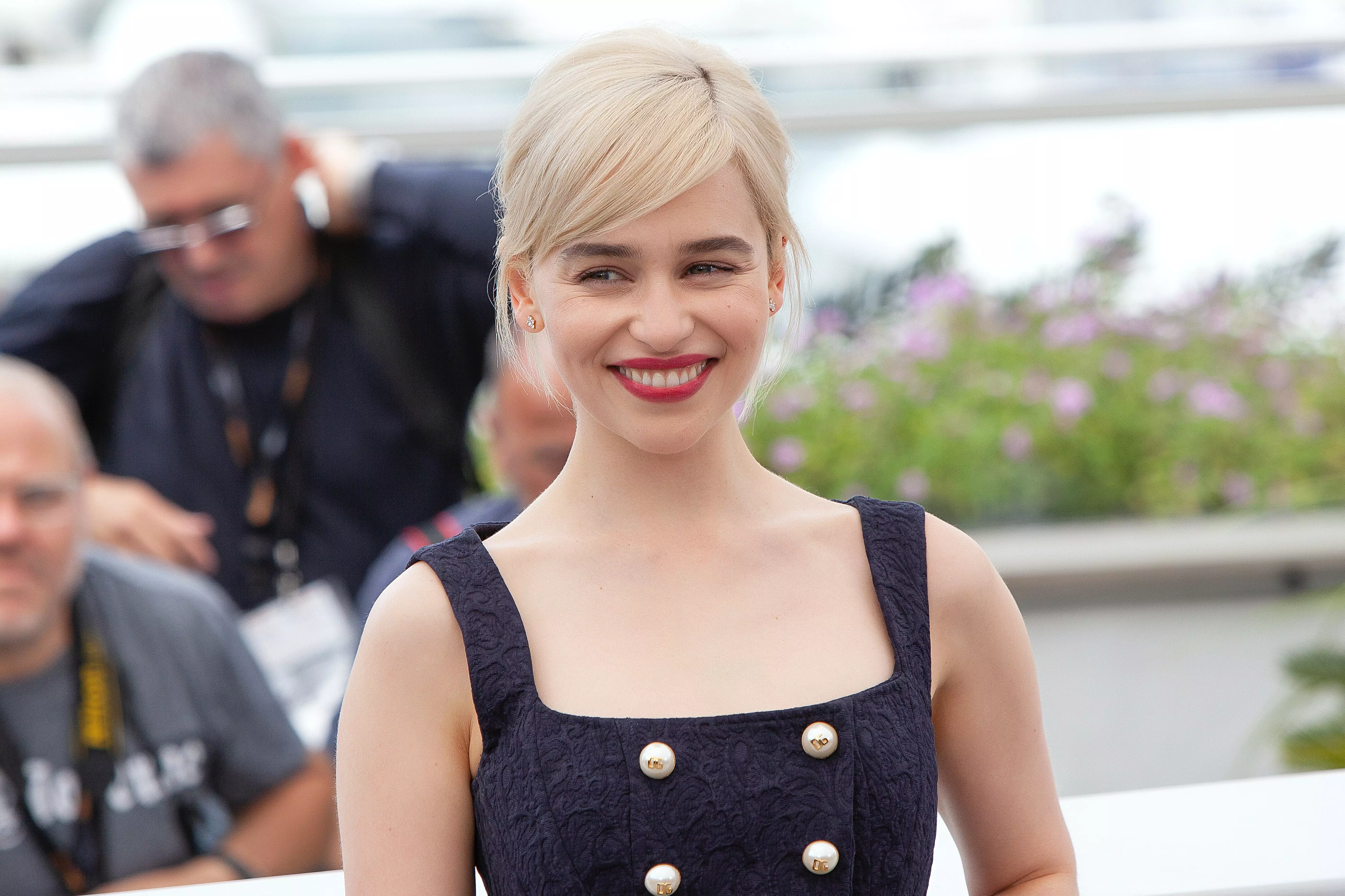 CANNES, FRANCE - 15 MEI: Emilia Clarke menghadiri sesi pemotretan resmi 'Solo: A Star Wars Story' di P...