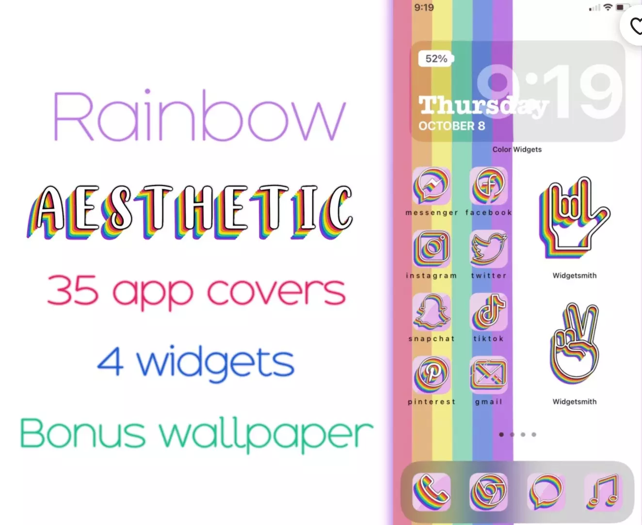 Rainbow Aesthetic Icons