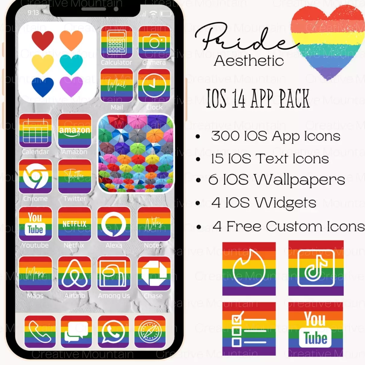 Ikona aplikácie LGBTQ Pride Flag IOS,