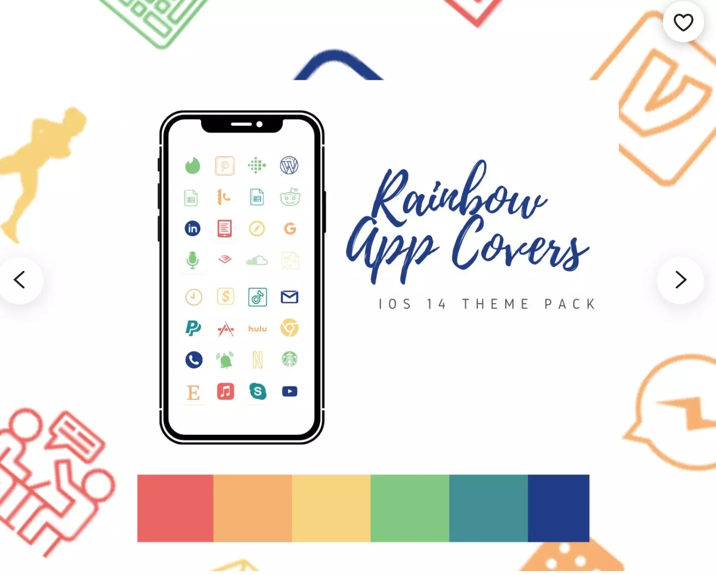 Rainbow Home Screen Icon Theme Pack