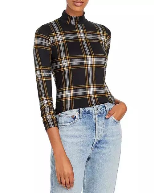 Fore Knit Plaid Turtleneck