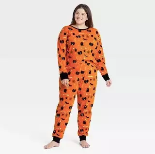 Pang-Halloween Spooky Print Matching sa Family Pajama Set