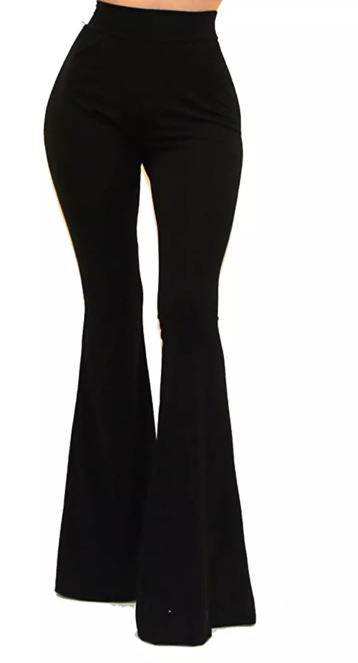 Stáit Aontaithe Mheiriceá Vivicastle mBan Boho Comfy Pants flare Bell Bottom Stretchy