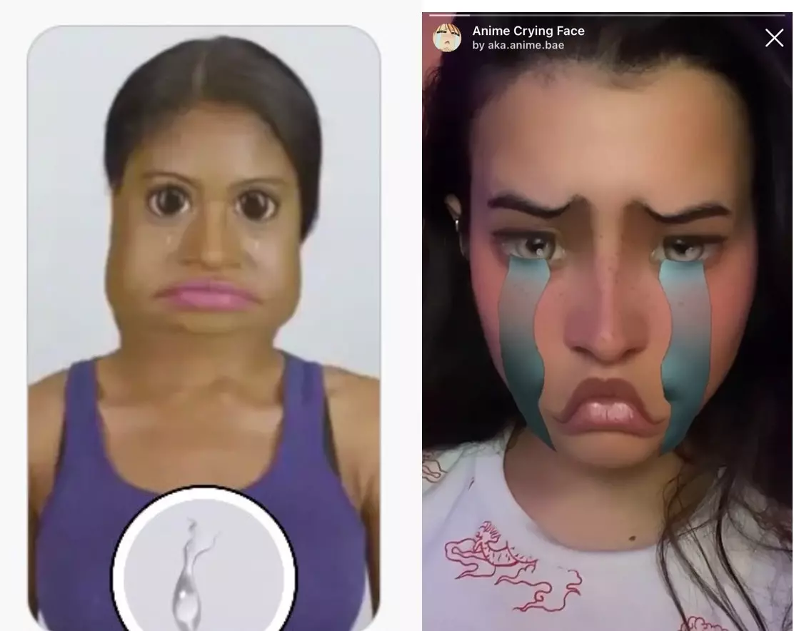 Estes filtros de cara chorando en Snapchat, TikTok e IG son perfectos para facer bromas