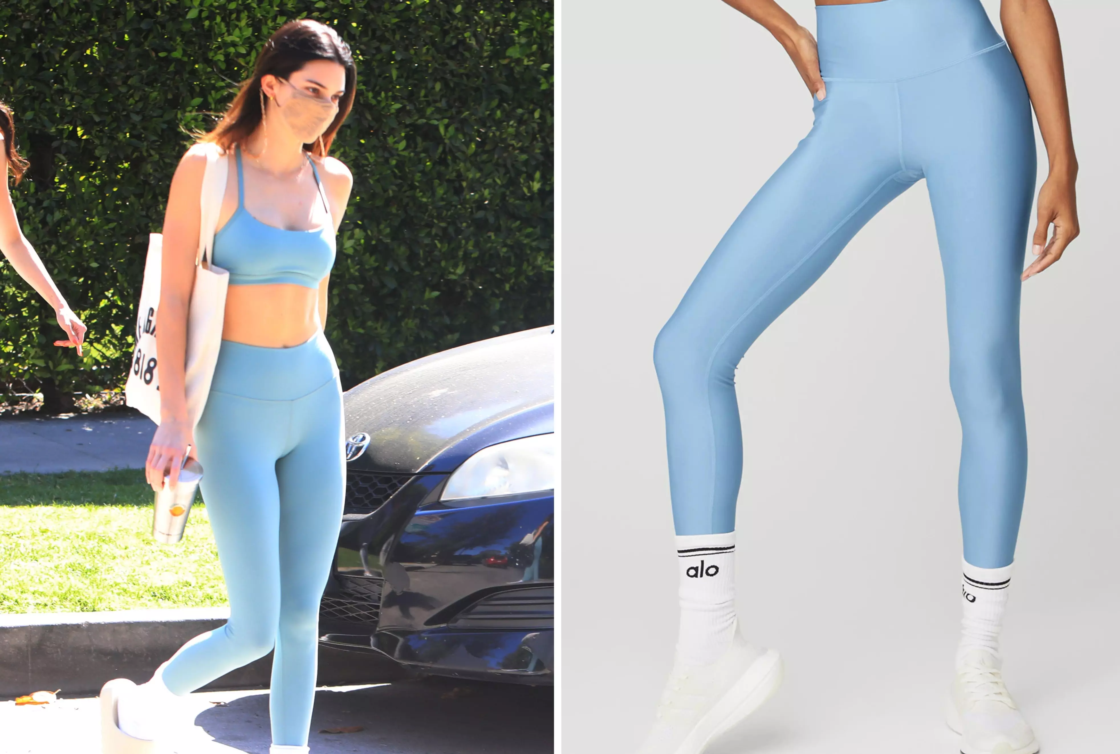 Puedes obtener las mallas favoritas de Kendall con un 30 % de descuento durante la oferta Aloversary de Alo Yoga