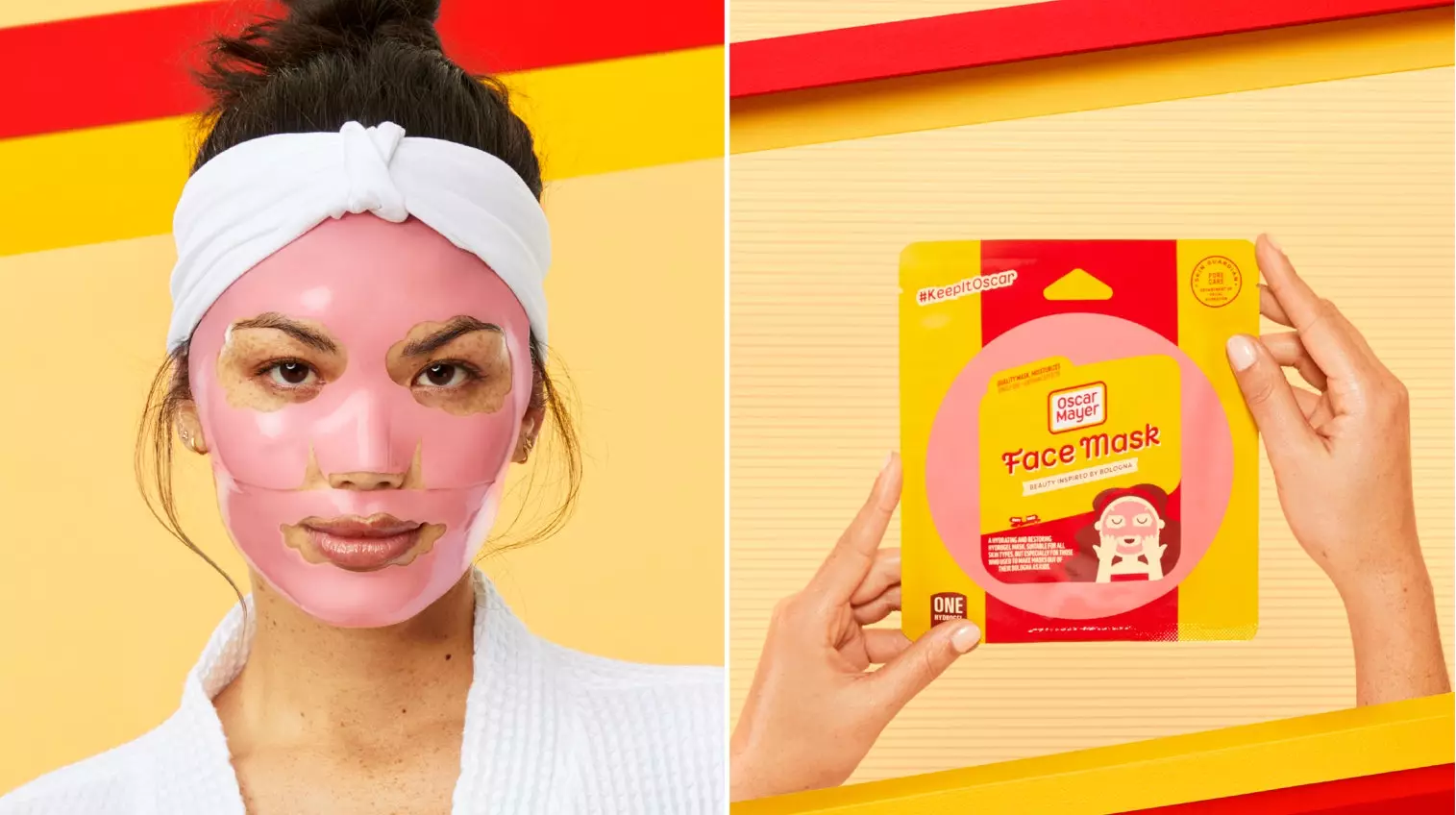 Oscar Mayer ၏ "Bologna" Face Sheet Masks အသစ်သည် *အလွန်* လက်တွေ့ဆန်သည်။