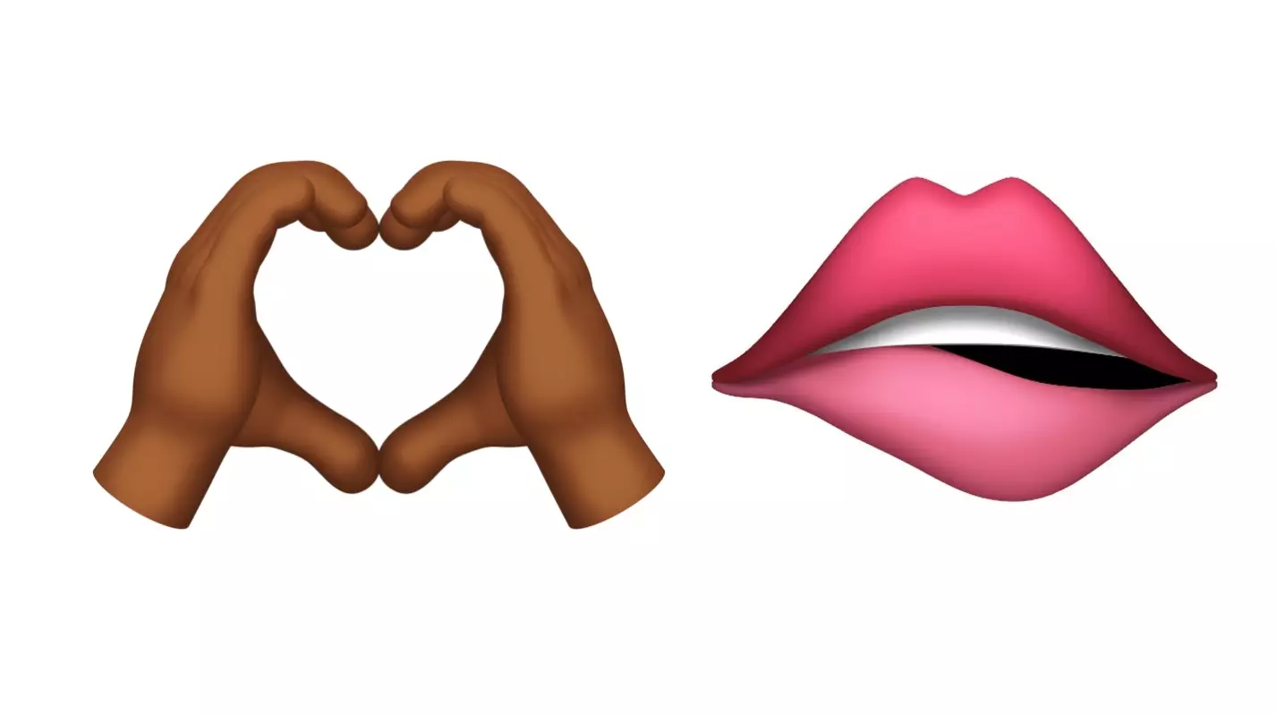 Apple lanzou 123 novos emojis en iOS 15.4, incluíndo un labio mordedor e as mans do corazón