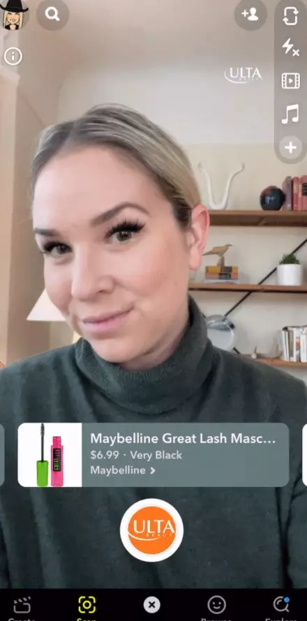 Ako nakupovať s novými šošovkami Ulta Beauty & MAC Comestics od Snapchatu.