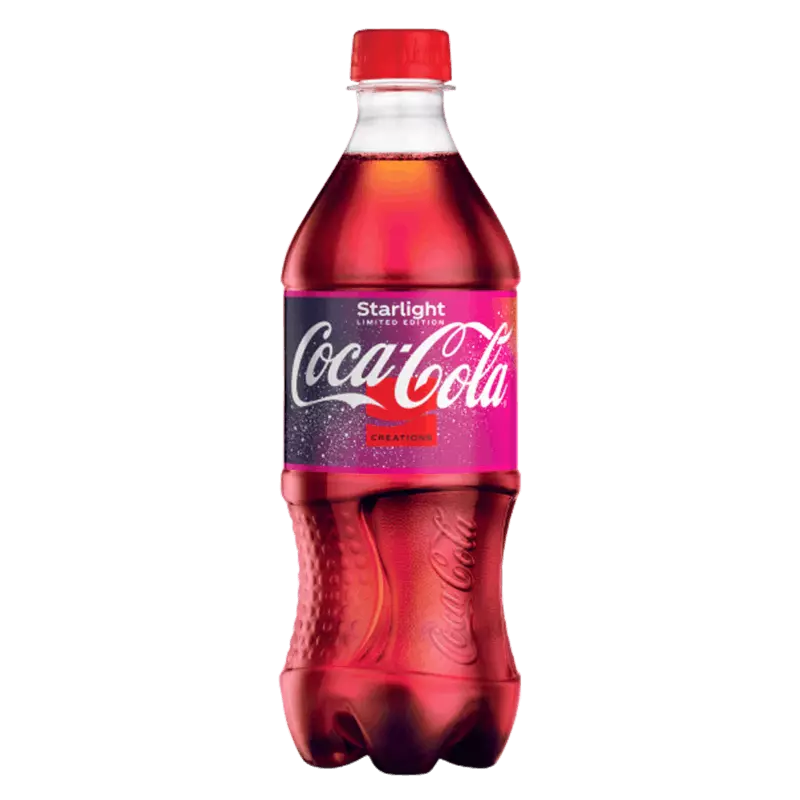 Coca-Cola Starlight uburyohe bwo gusuzuma: Imbuto ziva muri iyi si yaremye.