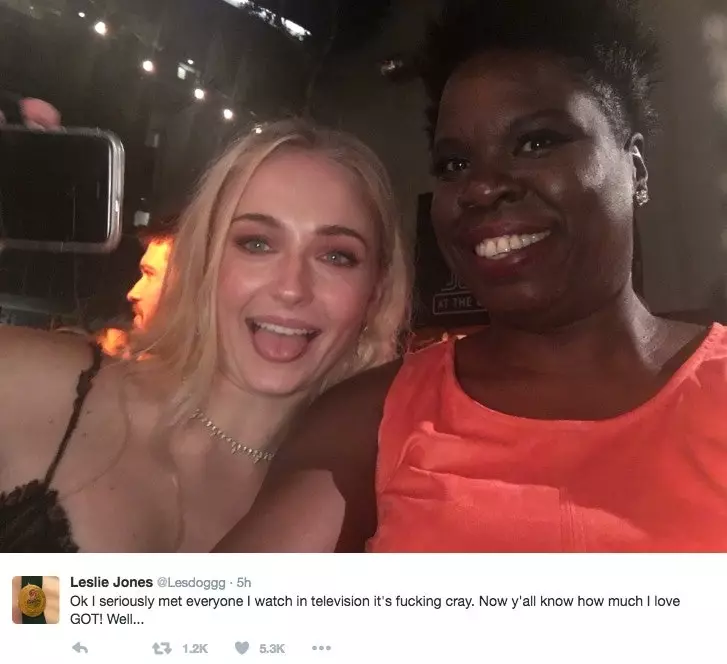 Leslie Jones ontmoette de 'GOT'-cast bij de Emmy's en heeft alles live getweet 28777_3