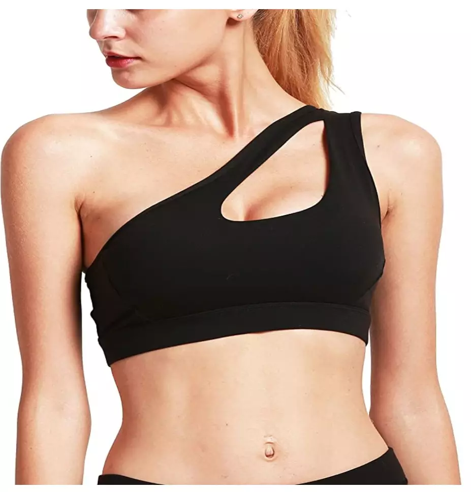 RUNNING GIRL One Shoulder Sports Bra