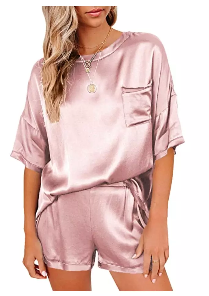 LYANER Satin Silky Pajama Set