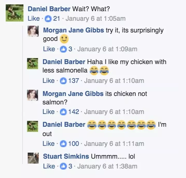 Clueless Girl's 'Medium Rare' Chicken Fail lit it ynternet sprakeloos 31098_3