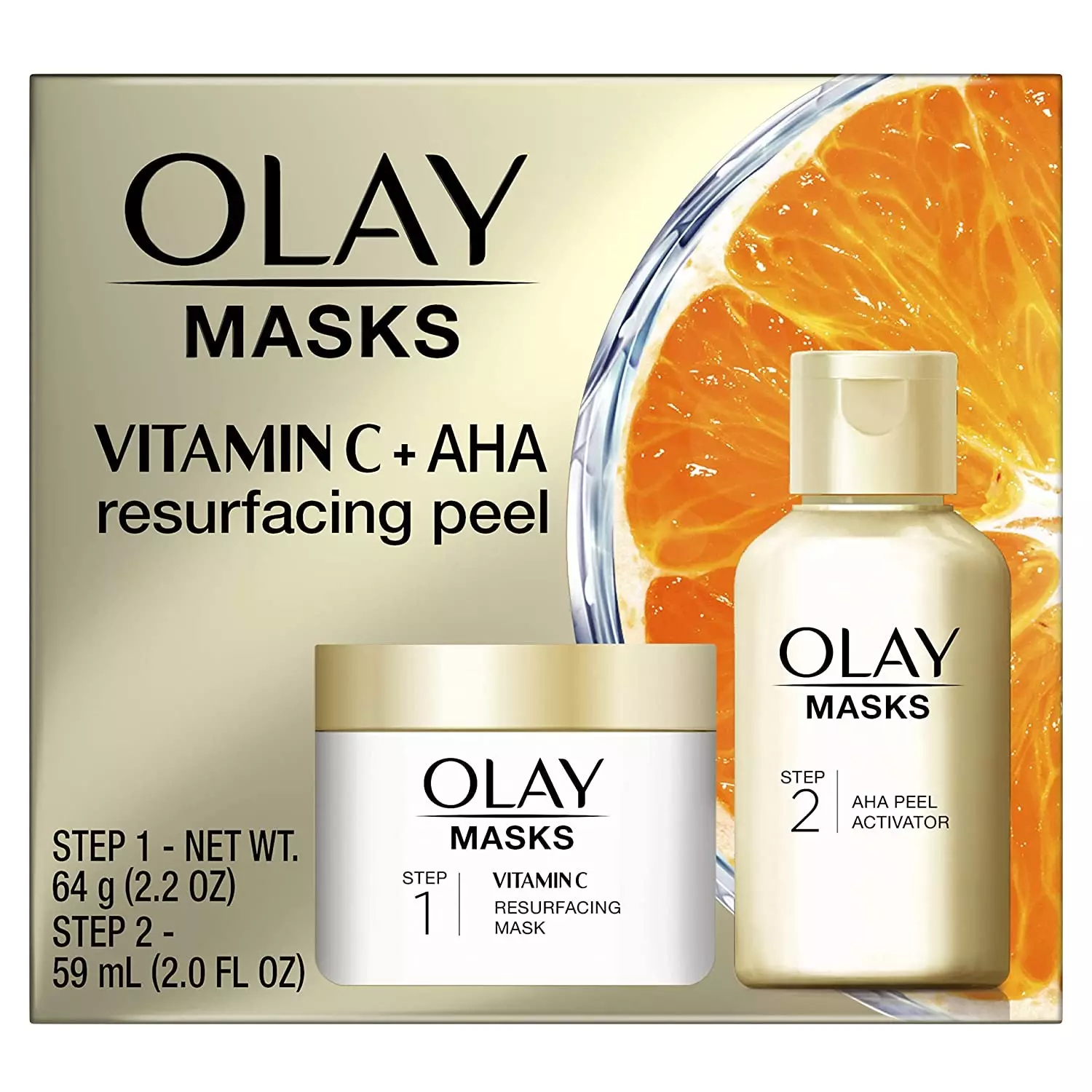 Olay С дәрумені маскасы + AHA қалпына келтіретін пилинг