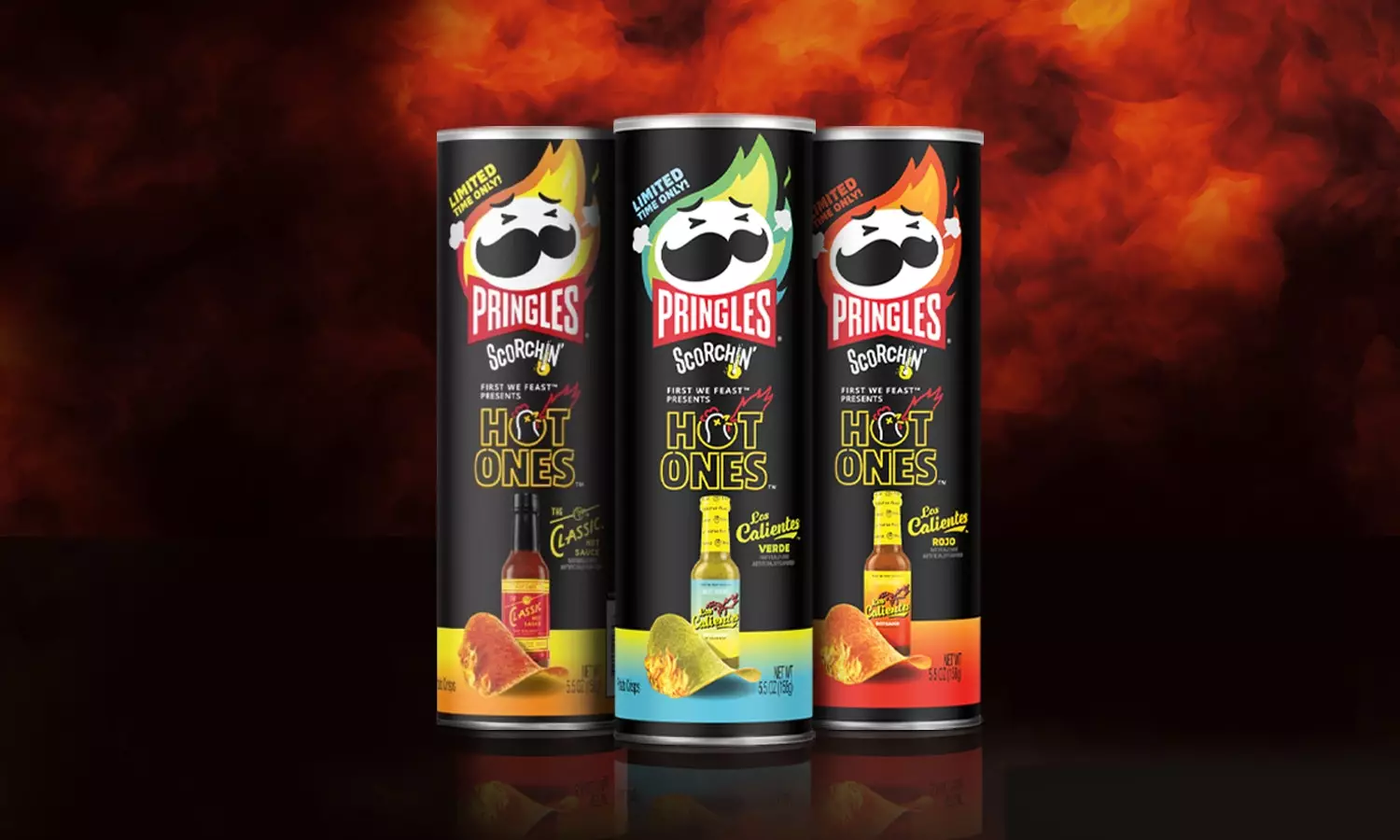 Эти 3 новых пряных вкуса Pringles были вдохновлены настоящими соусами «Hot Ones»