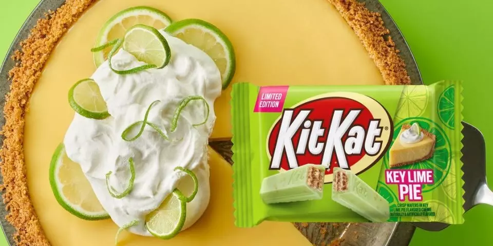 Kit Kat het 'n nuwe Key Lime Geur vrygestel wat perfek is vir die lente