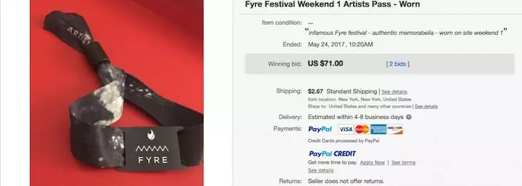 Aqui é onde comprar mercadorias do Fyre Festival 34051_3