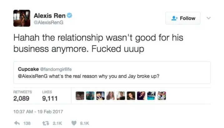 InstagramモデルAlexisRenSlams Ex's Penis Size In Savage Twitter Rant 38617_3