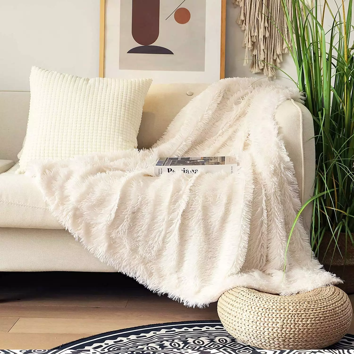 ຜ້າຫົ່ມ Fuzzy Fur Throw Throw Blanket ພິເສດພິເສດ Soft 50