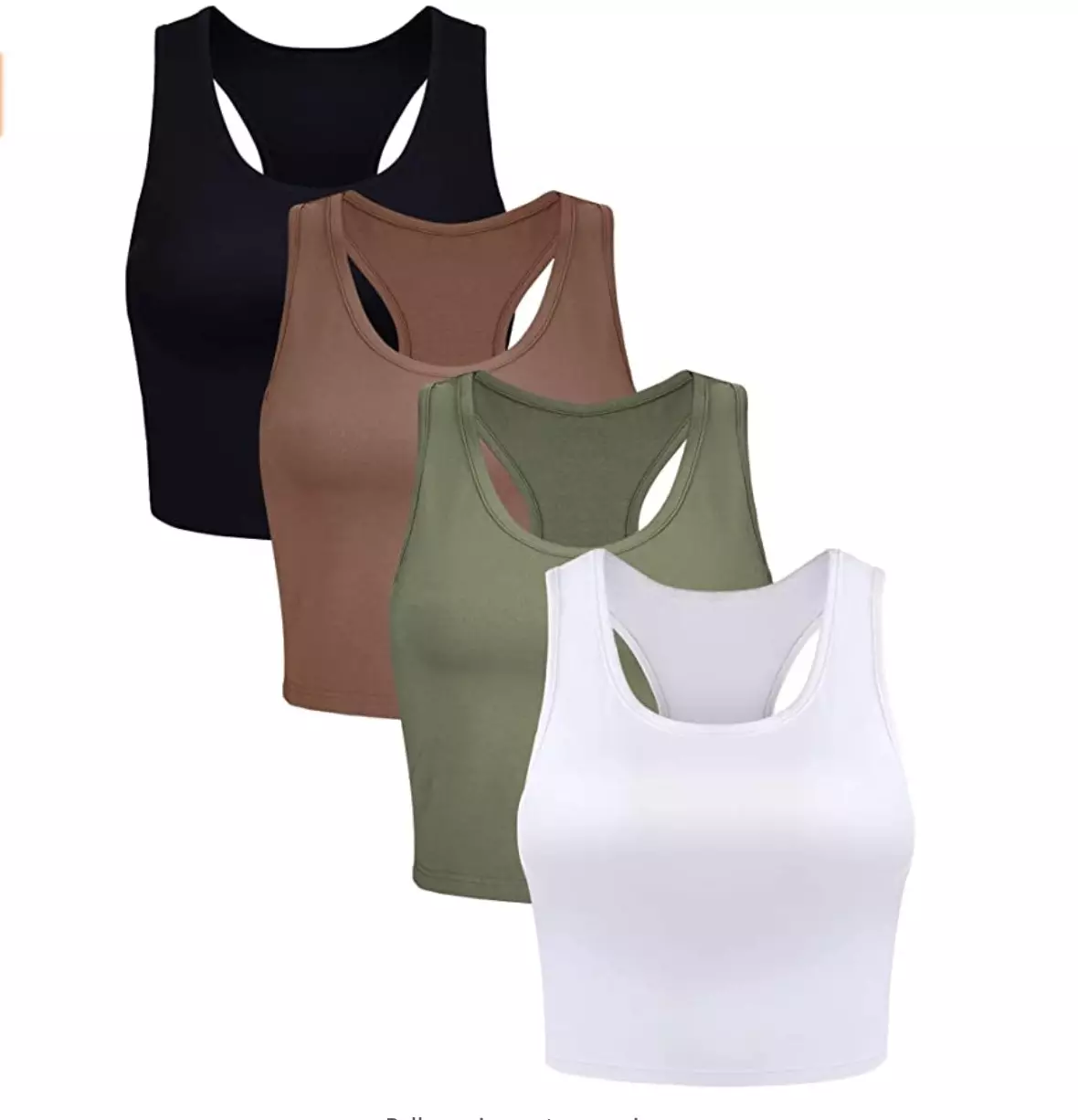 Boao Racerback Crop Tank Tops (4-Peca Aro)