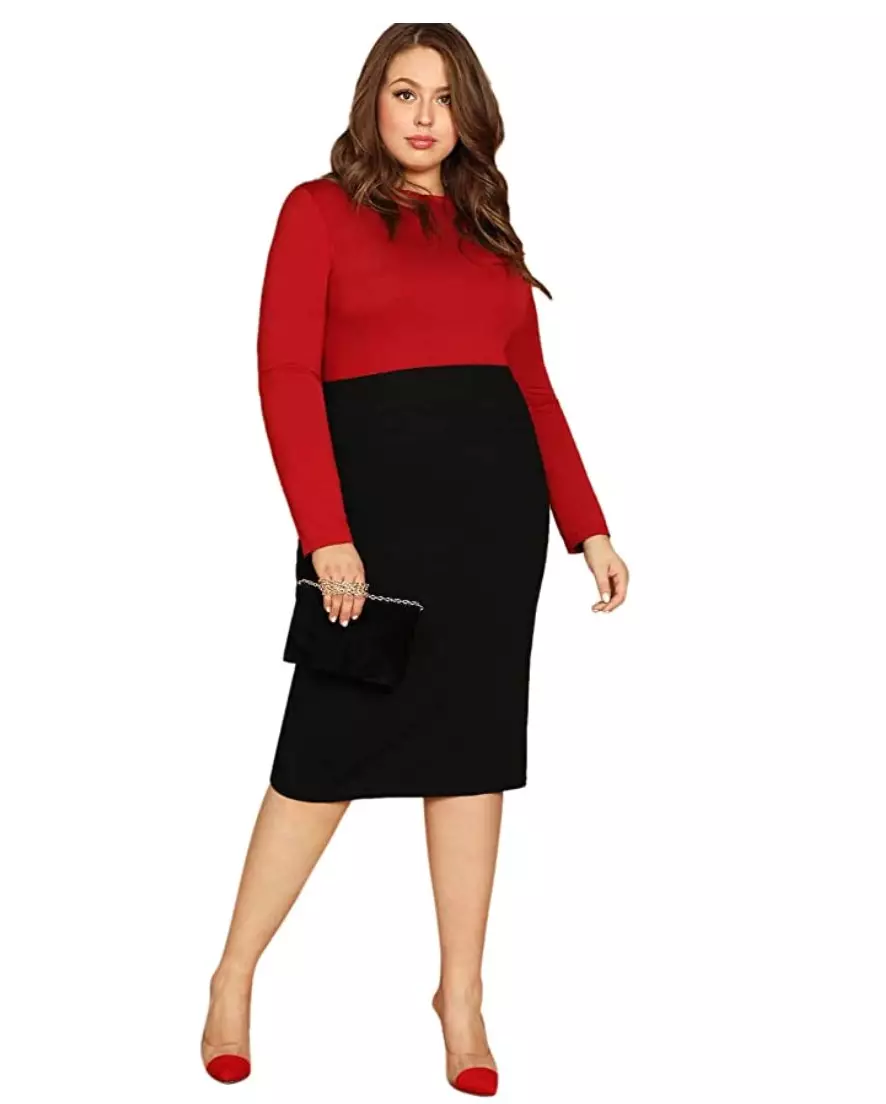 SheIn Ngisor-The-Knee Stretch Bodycon Rok Pensil