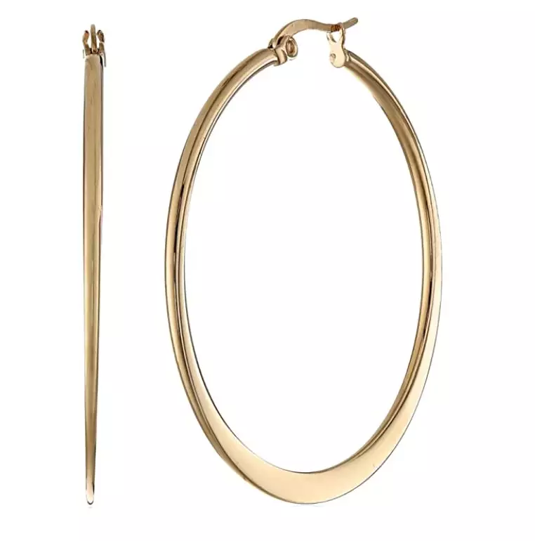 Amazon Essentials Flatened Hoop Earrings