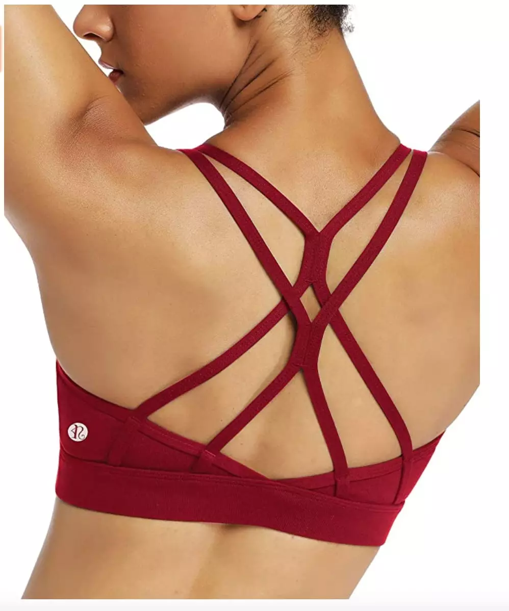 RUNNING GIRL Strappy Sports Bra Kanthi Crisscross Back