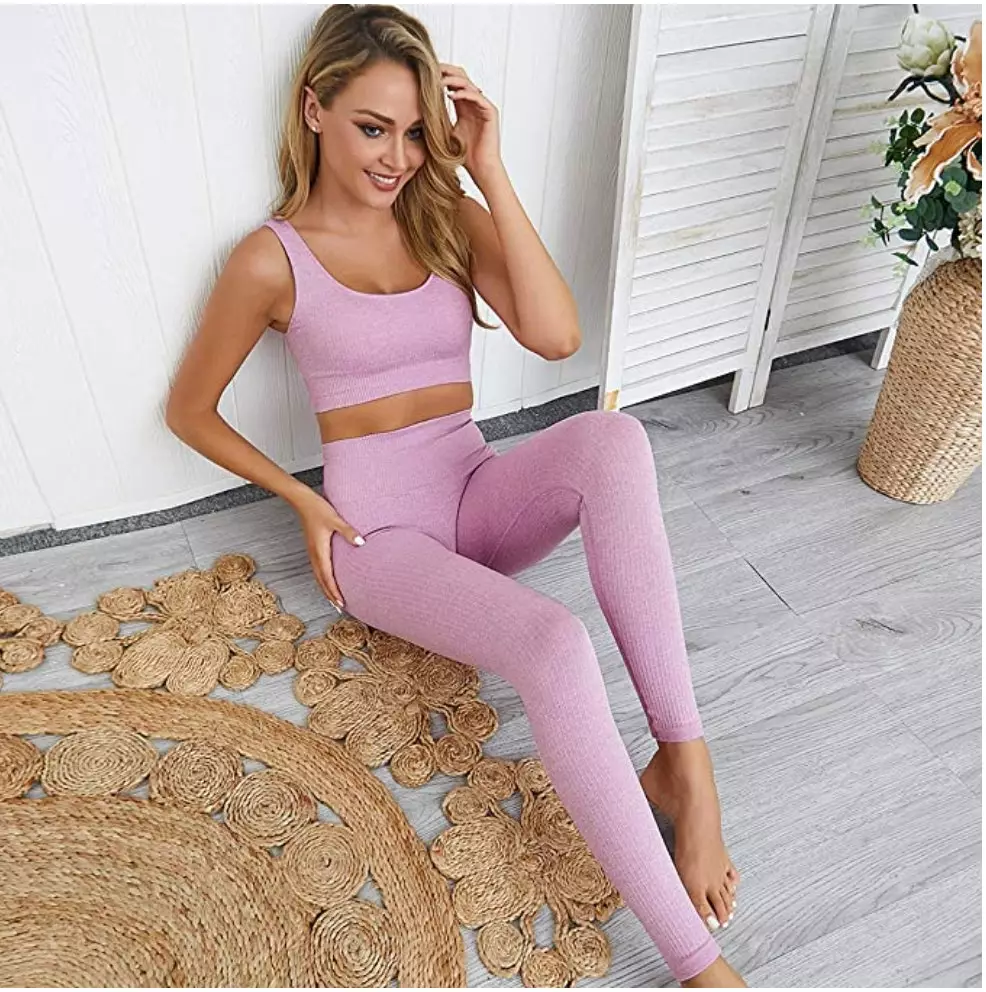 OLCHEE بيحد راندين جي چولي ۽ Leggings سيٽ