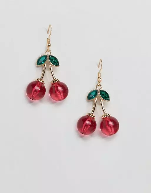 ASOS Resin Cherry Drop 'Yan kunne