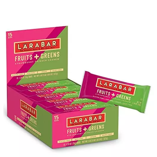 LÄRABAR Gluten Free Bar, Mga Prutas + Greens Strawberry Spinach Cashew