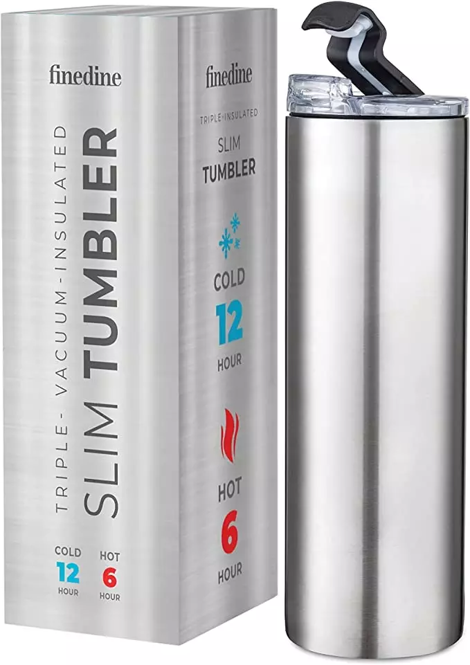 FineDine Insulated Skinny Stainless Steel Tumbler (18 oz)