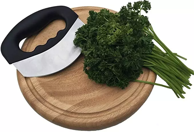 Lijneya Birînê ya Chef Chef Mezzaluna (10 Inch)