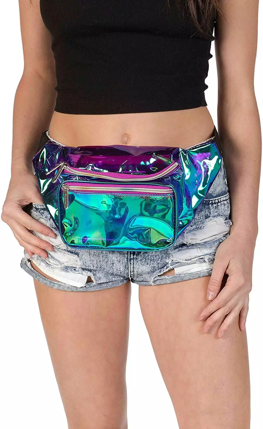 “SoJourner Bags” golografiki “Rave Fanny Pack”