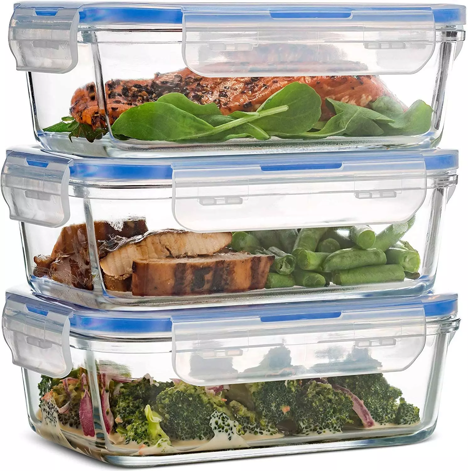 FineDine Superior Glass Meal-Prep Containers (3-pack)