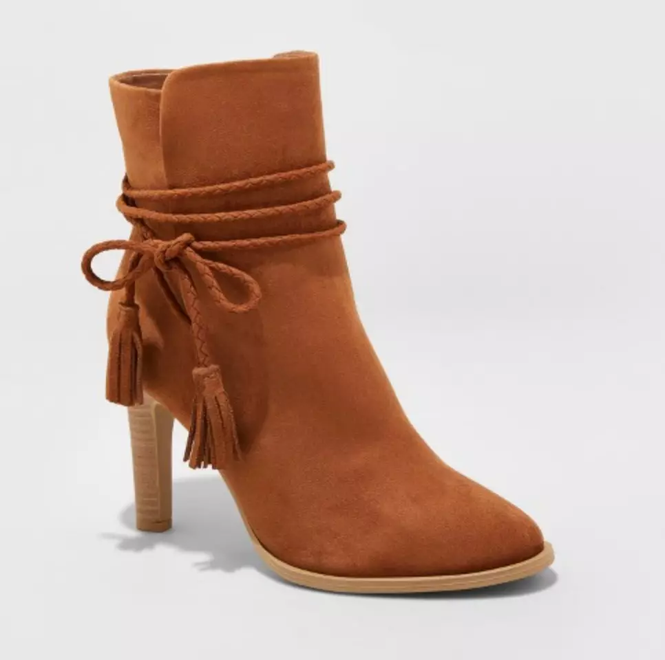 Universal Thread Leyla Microsuede Heeled Tassel Bootie