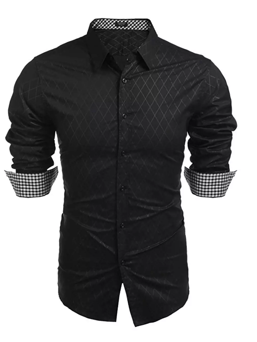 COOFANDY Awọn ọkunrin ká Business imura Shirt Long Sleeve Slim Fit Casual Button isalẹ Shirt