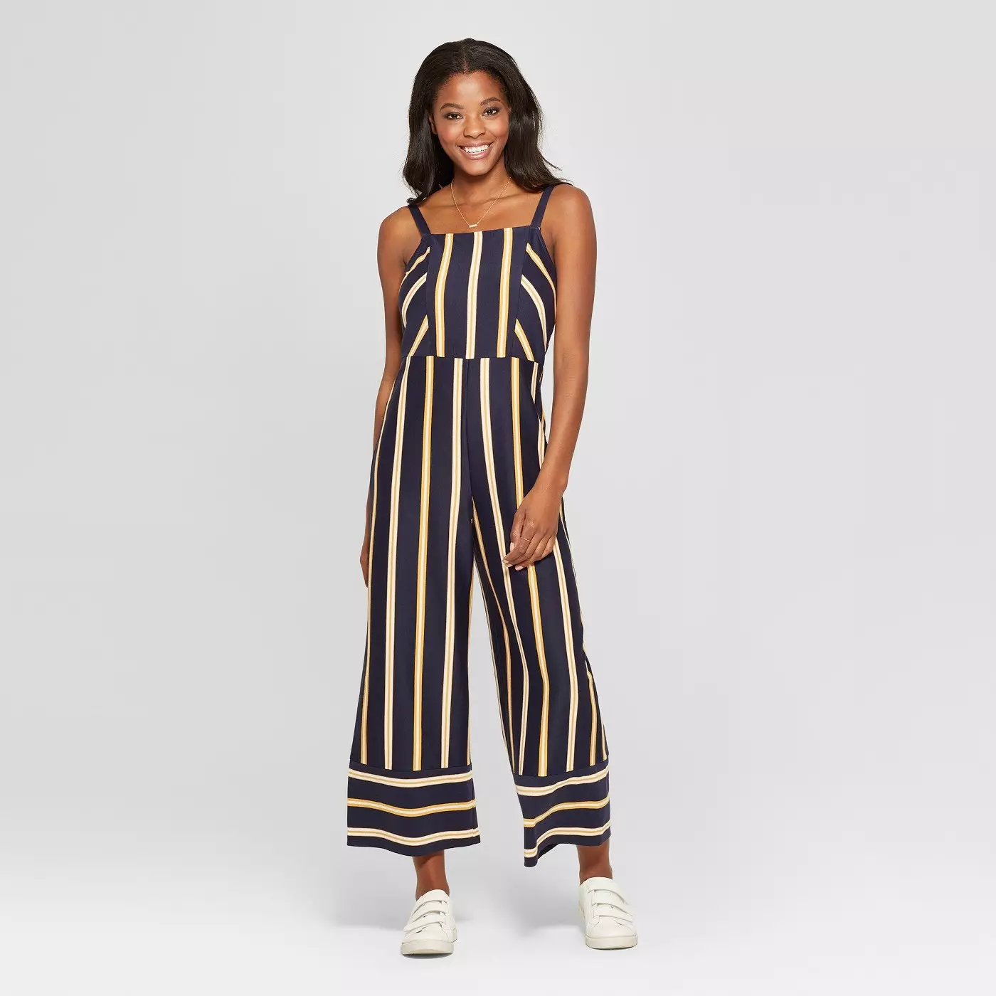 Xhilaration Strappy Square Front Knit Jumpsuit