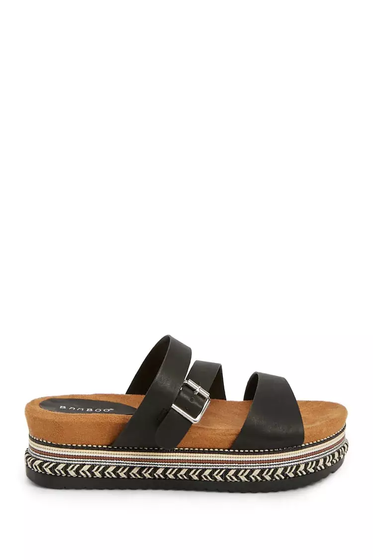 Sandal Espadrille Platform sing dihiasi