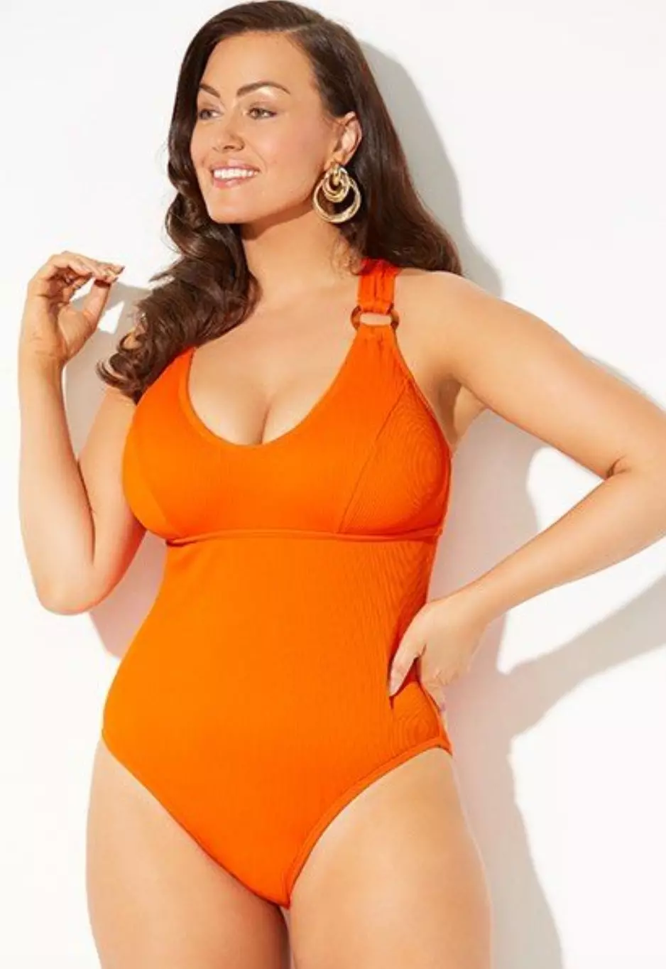 GabiFresh x Swimsuits For All Trendsetter Ribbed X-Back One Pise Swimsuit