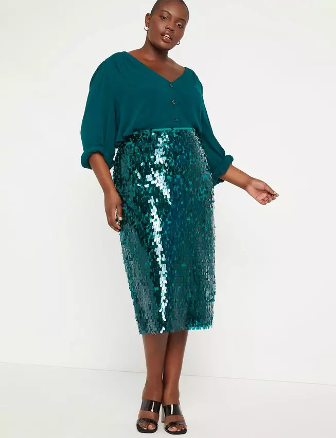 Skirt Pencil Sequin in