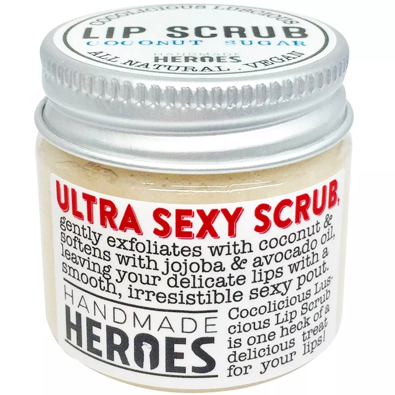 Handmade Heros All Natural, Vegan Lip Coconut Scrub