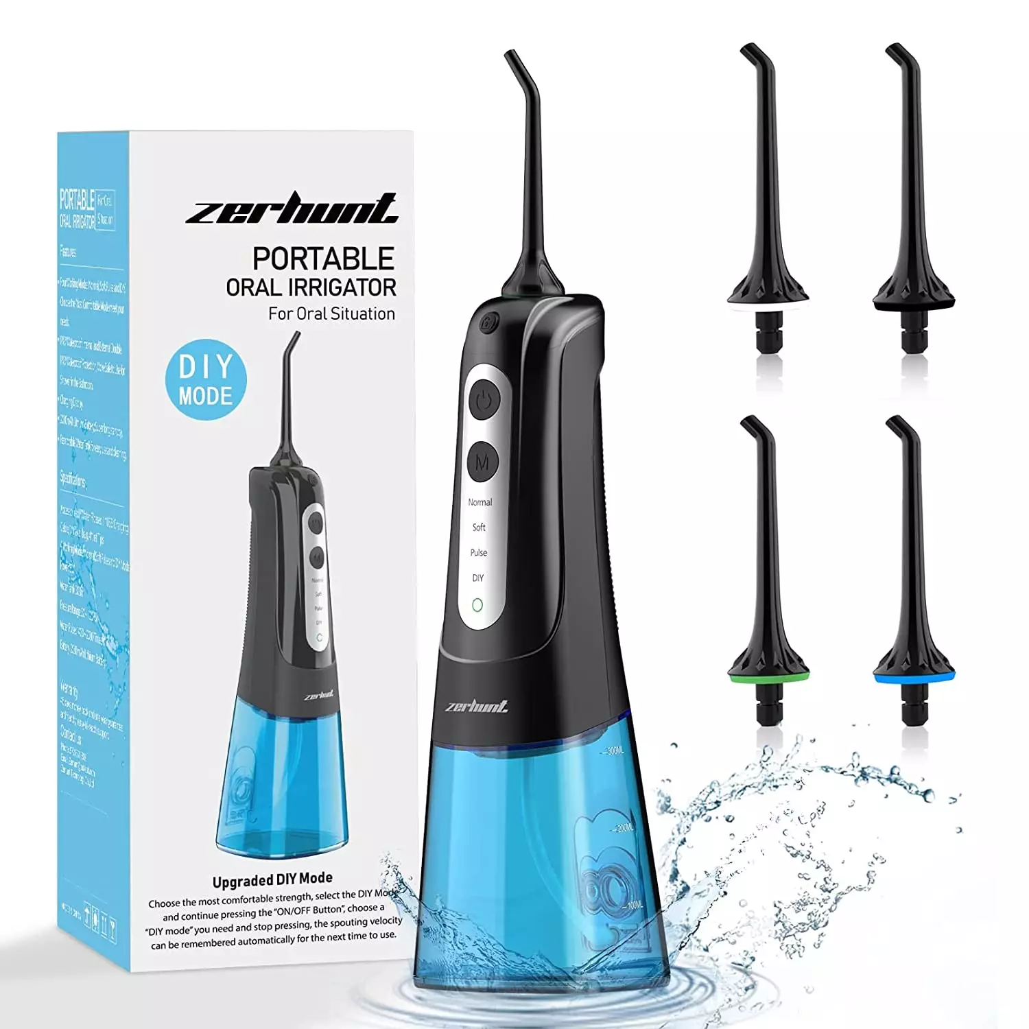 Zerhunt Water Flosser ឧបករណ៍សម្អាតធ្មេញឥតខ្សែ